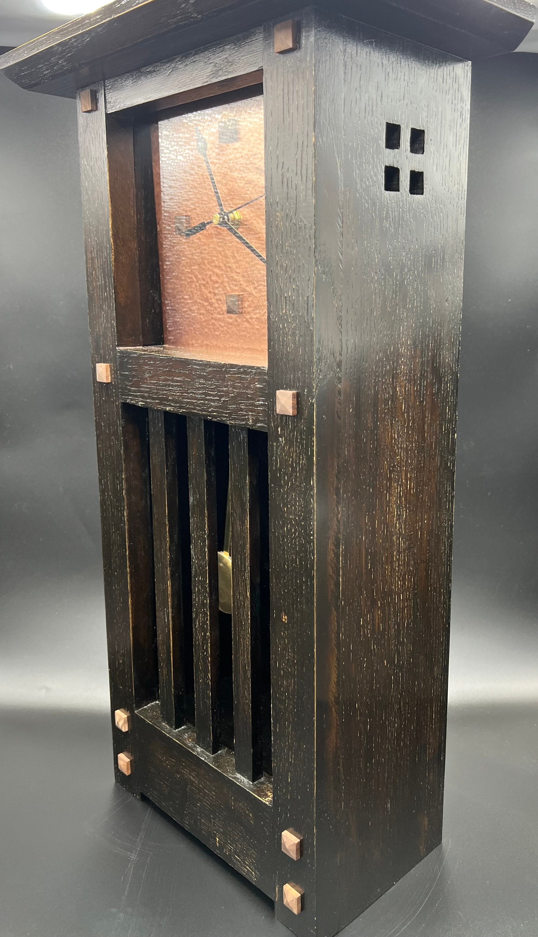 Stained Oak Craftsman Clock - Etsy