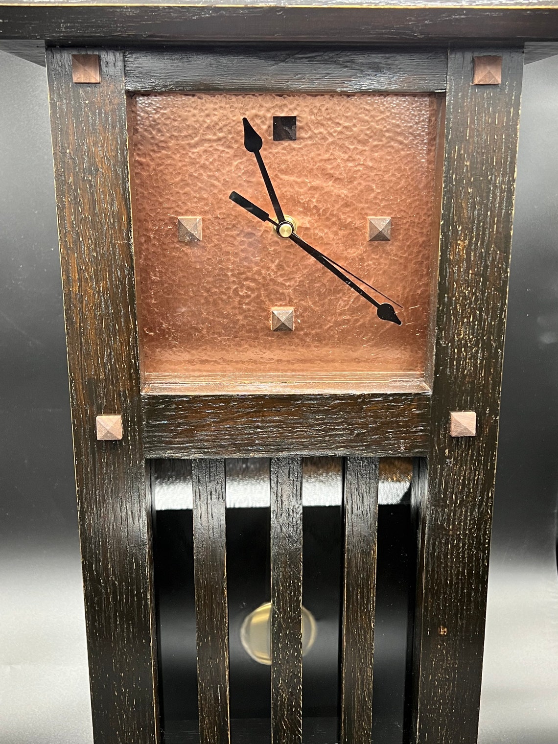 Stained Oak Craftsman Clock - Etsy