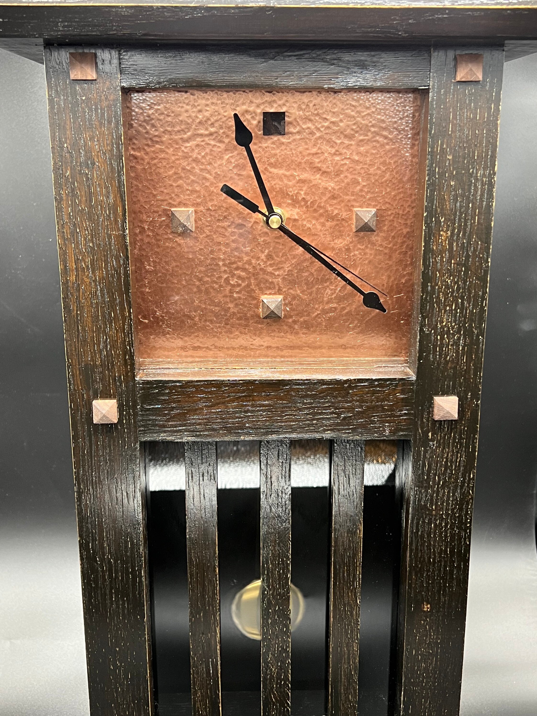 Stained Oak Craftsman Clock - Etsy