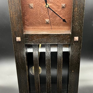 Stained Oak Craftsman Clock - Etsy
