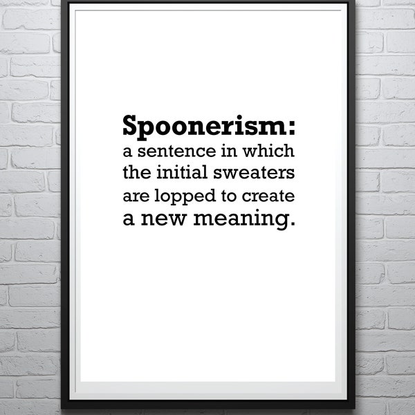 Spoonerism - Etsy