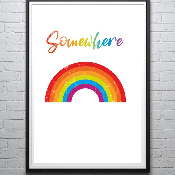 Somewhere Over the Rainbow Poster - Etsy