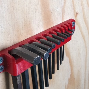 Hex Key Holder | Wall Mounted Allen Wrench Holder | Tool Organizer ...