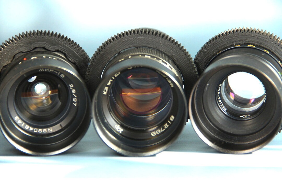 Soviet Lenses Helios 44-2-58mm Mir-1v-37mm Jupiter-37a 135 Mm M42 Sony ...