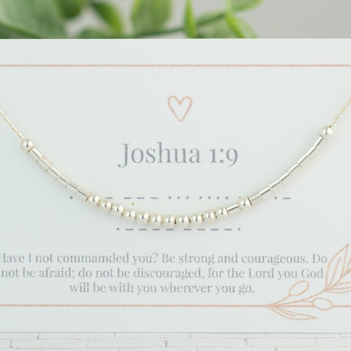 Joshua 1:9 Morse Code Bracelet Personalized Hidden Message - Etsy