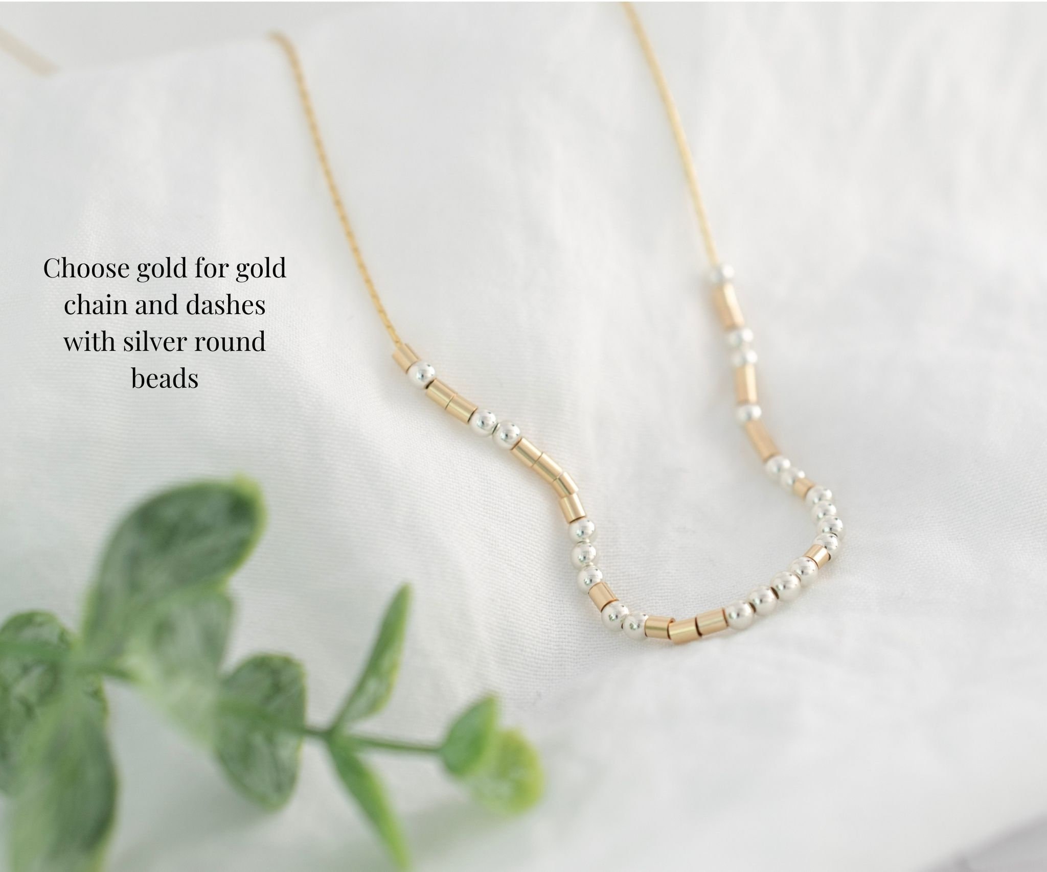 Custom Morse Code Necklace: Sterling Silver and Gold Filled - Etsy