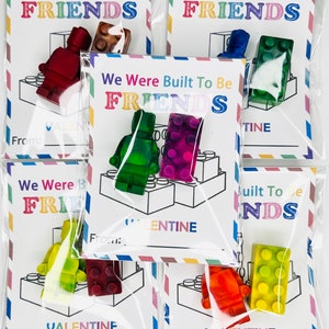 Valentine We Were Built to Be Friends - Block Shaped Crayons With Card ...