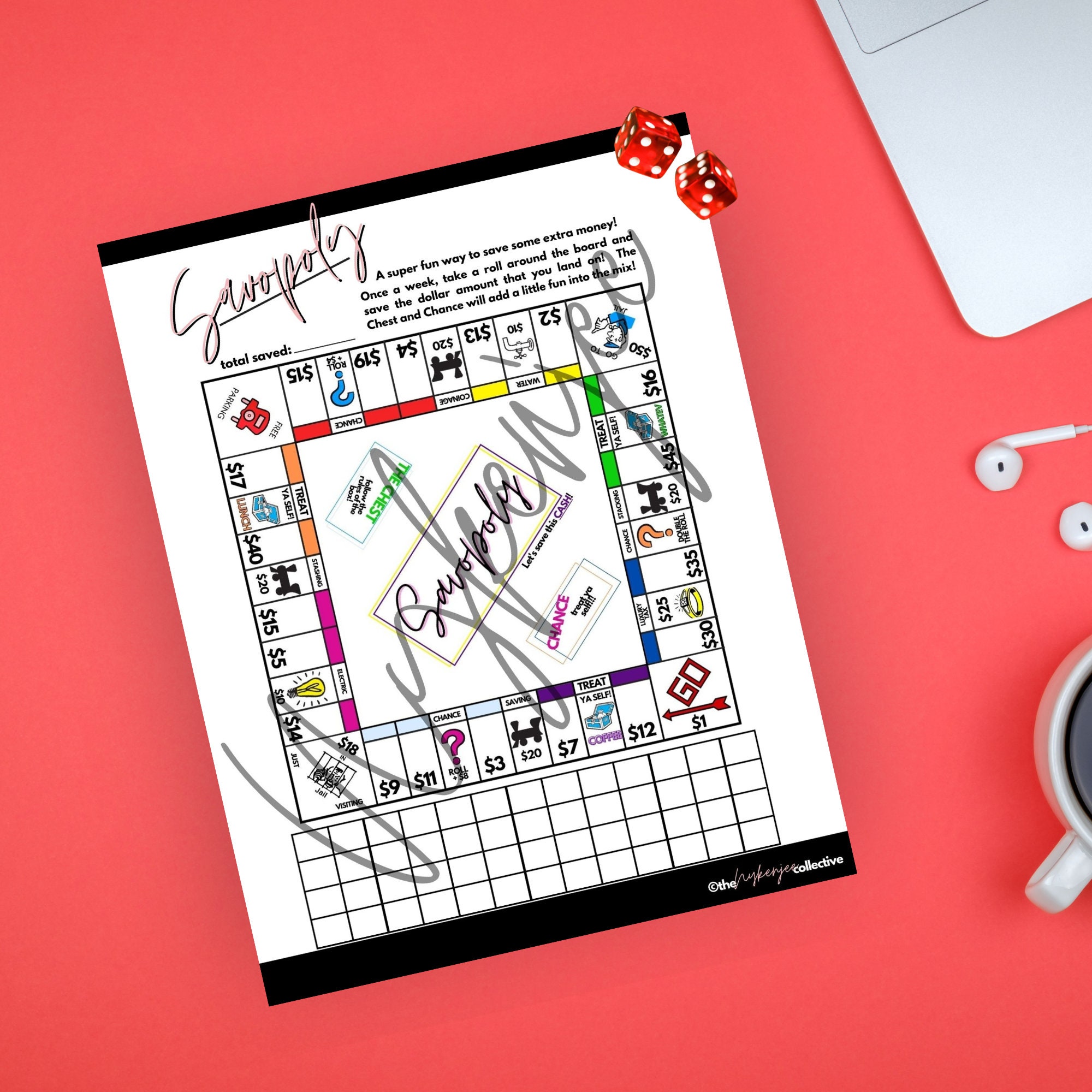 Savopoly Spar Challenge Tracker A5, A6, B5, B6 Happy Planner Classic ...