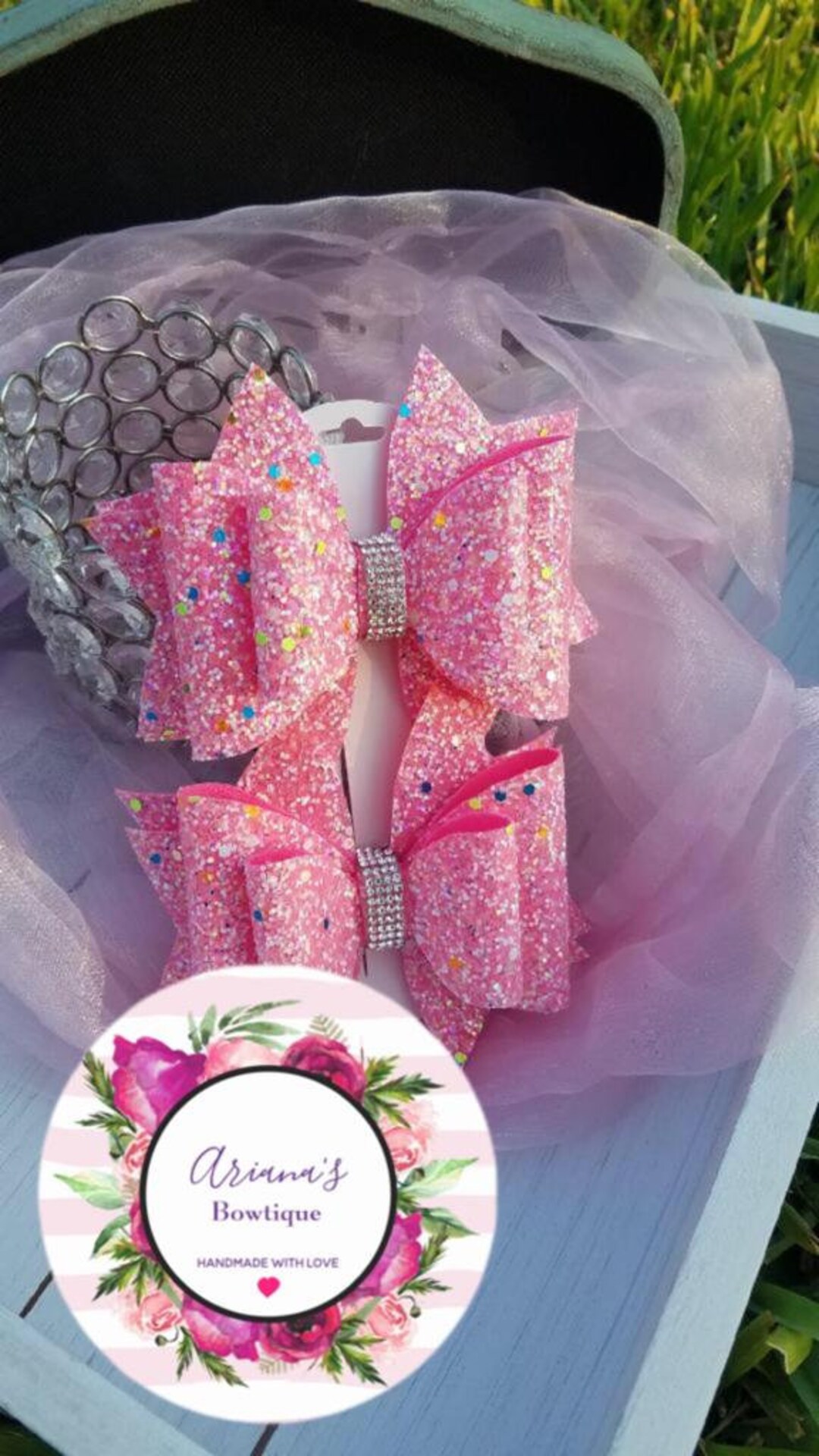 Pink Confetti Bows - Etsy