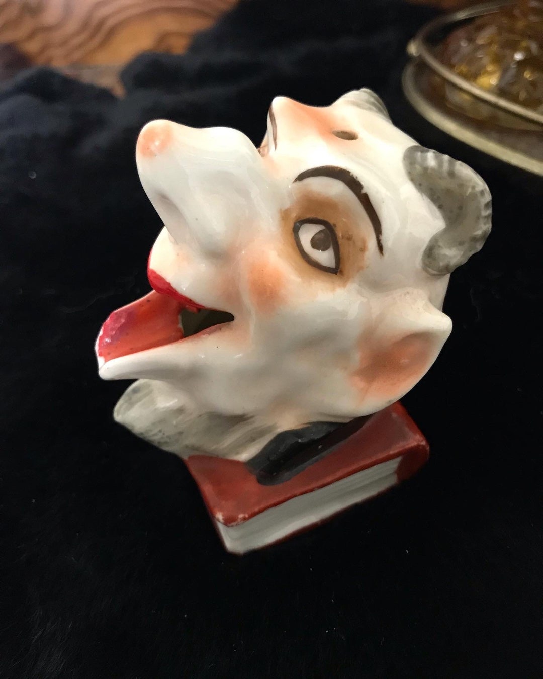 Antique 1910s Devil Head Smoker Ashtray - Etsy