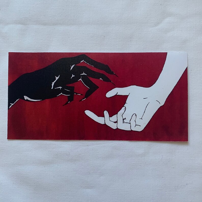 Devil Hand and Hand Sticker - Etsy