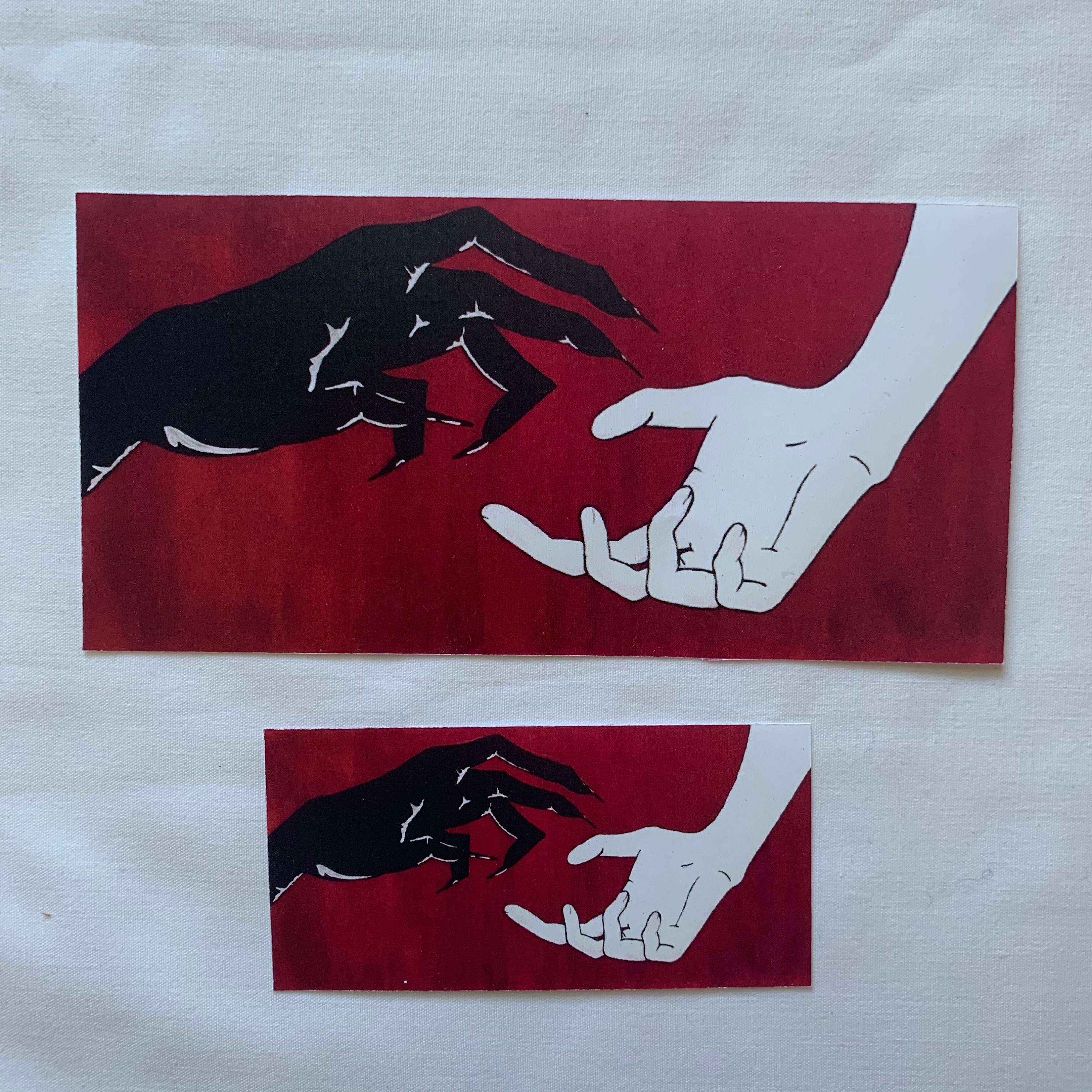 Devil Hand and Hand Sticker - Etsy