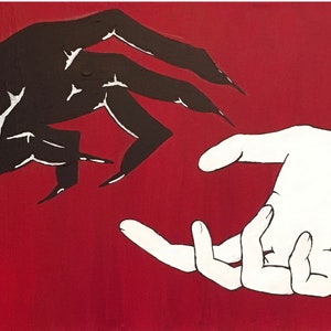 Devil Hand and Hand Sticker - Etsy
