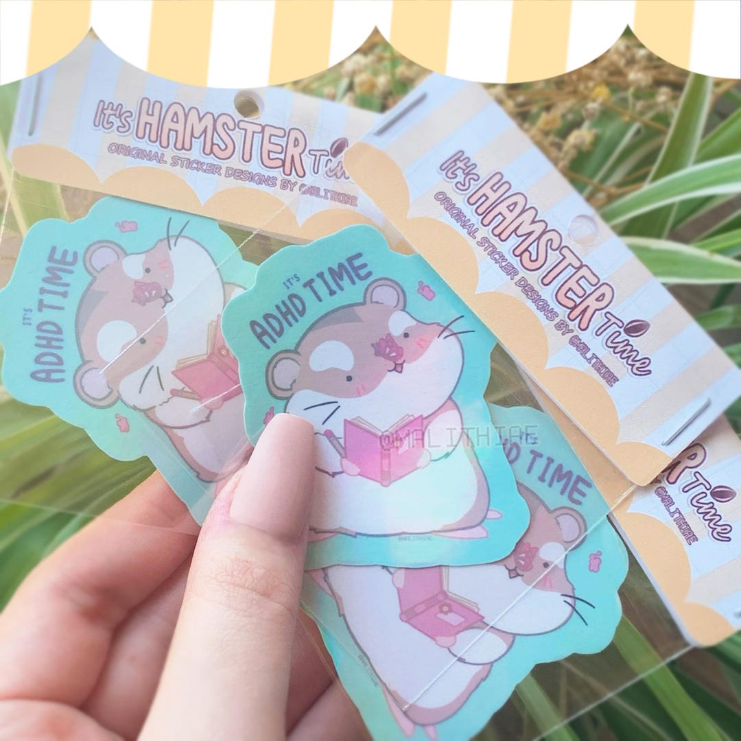 It's Hamster Time! Original Serie / It's ADHD Time / Rainbow Sticker ...