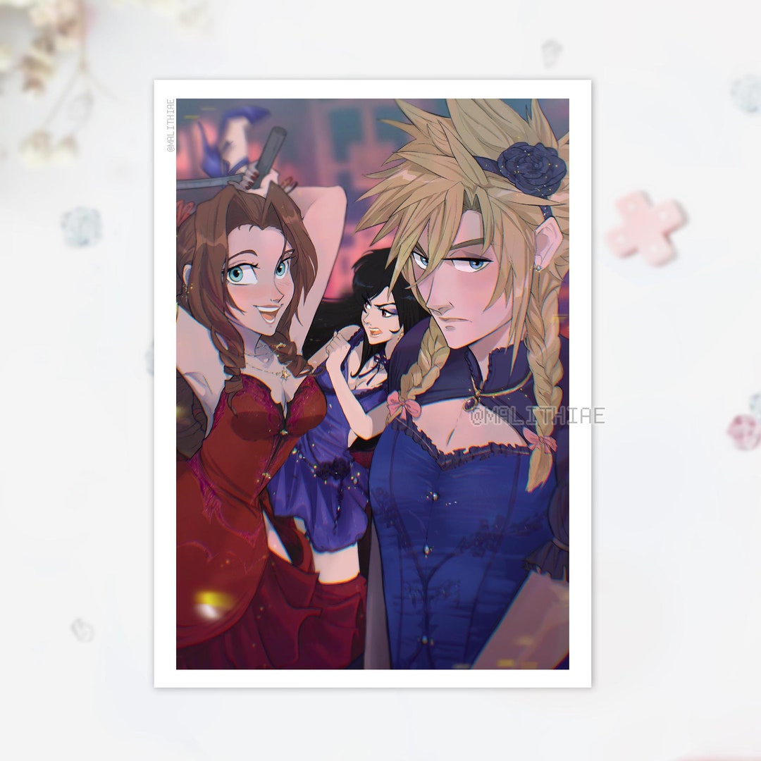 Print / Final Fantasy Vii / Aerith, Tifa and Cloud Wall Market Fun ...