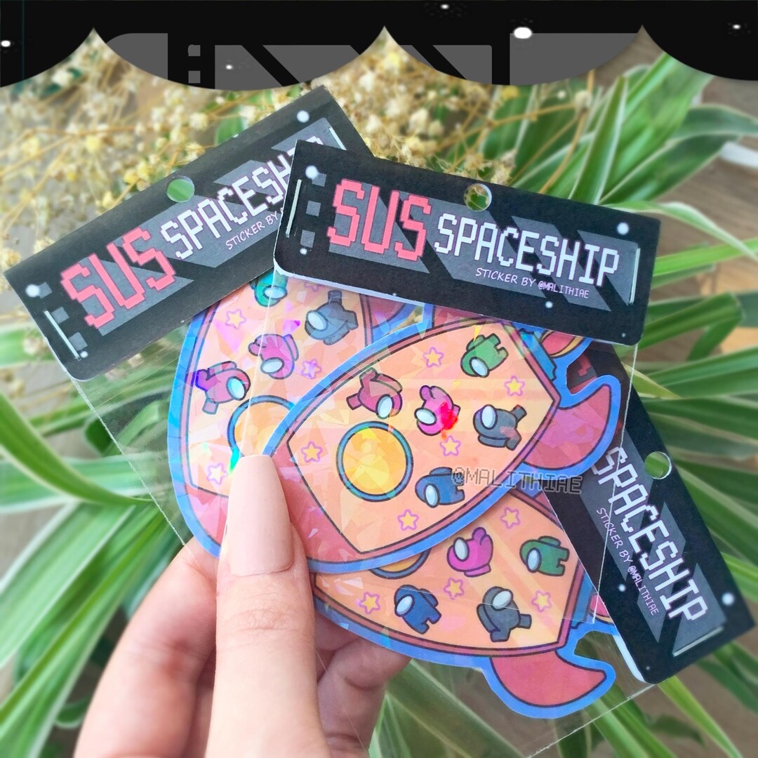 Sus Sparkling Spaceship / Sticker for Among Us Game Lovers - Etsy