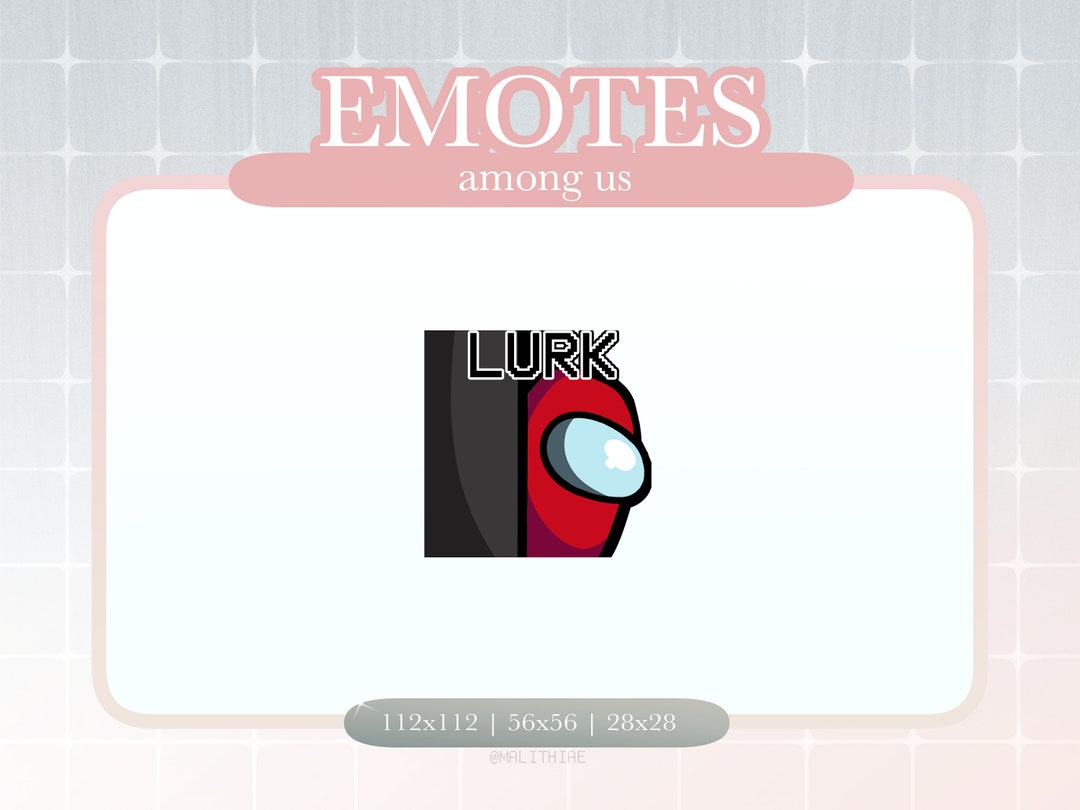 Premade Emote Inspired Among Us Red Lurk Discord - Etsy