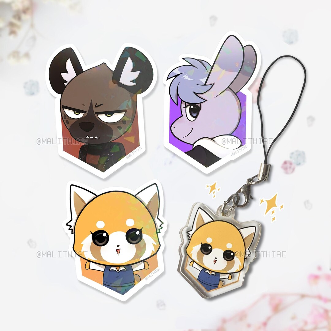 Holographic Sticker Collection + Tiny Phonestrap / Retsuko Tadano Haida ...