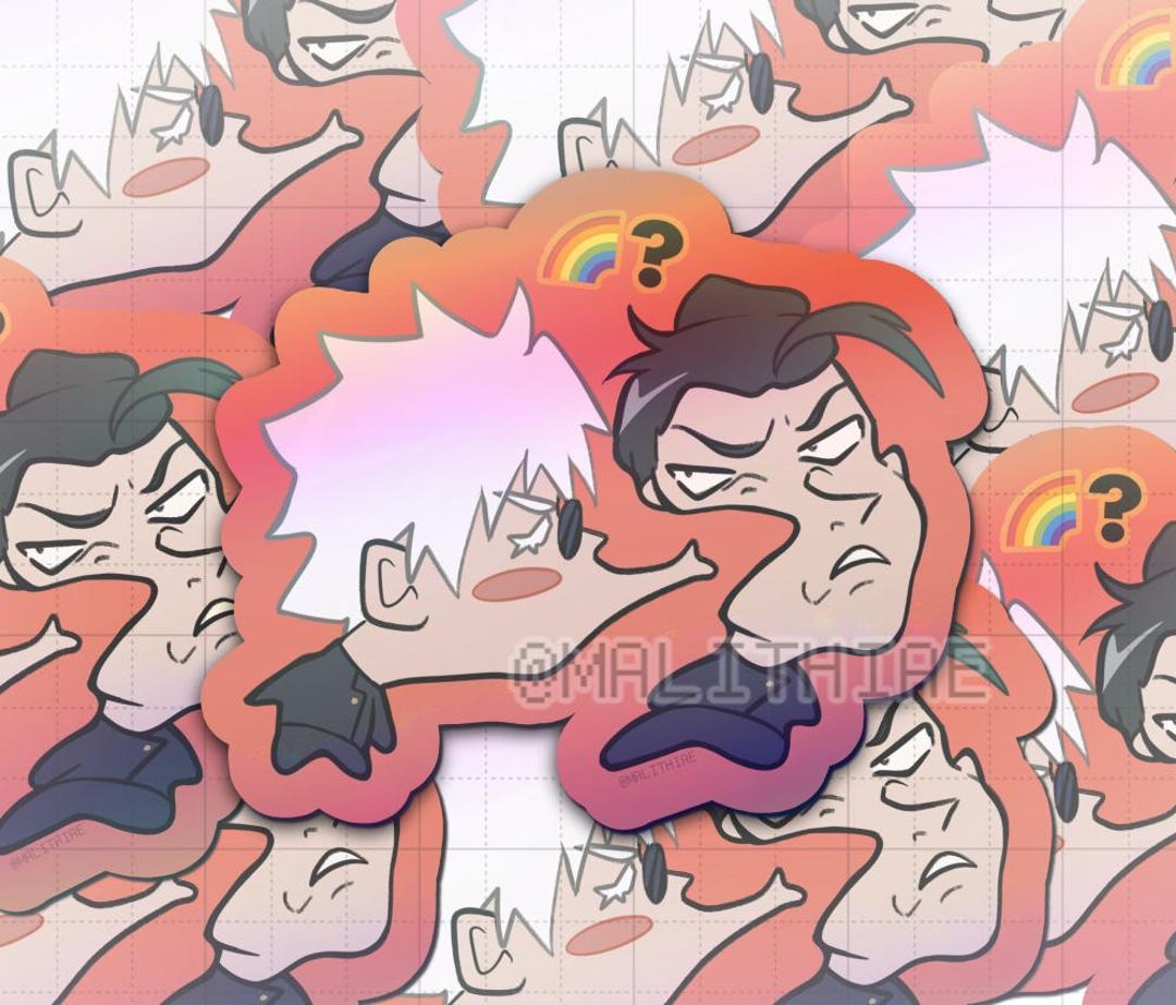 Gojo and Geto / Funny Rainbow Sticker for Jjk Lovers - Etsy