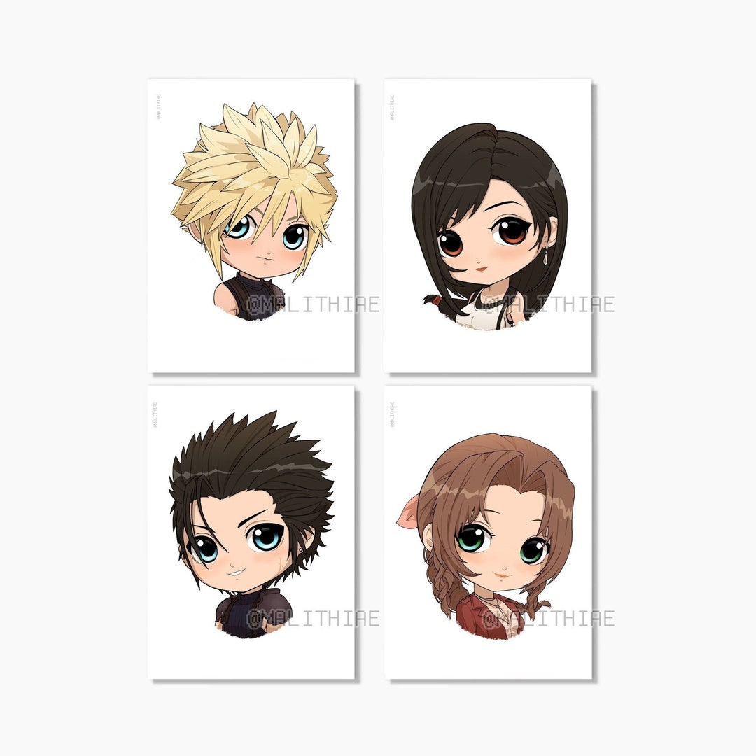 Chibi Portrait Collection / Final Fantasy Vii / Cloud Aerith Tifa Zack ...