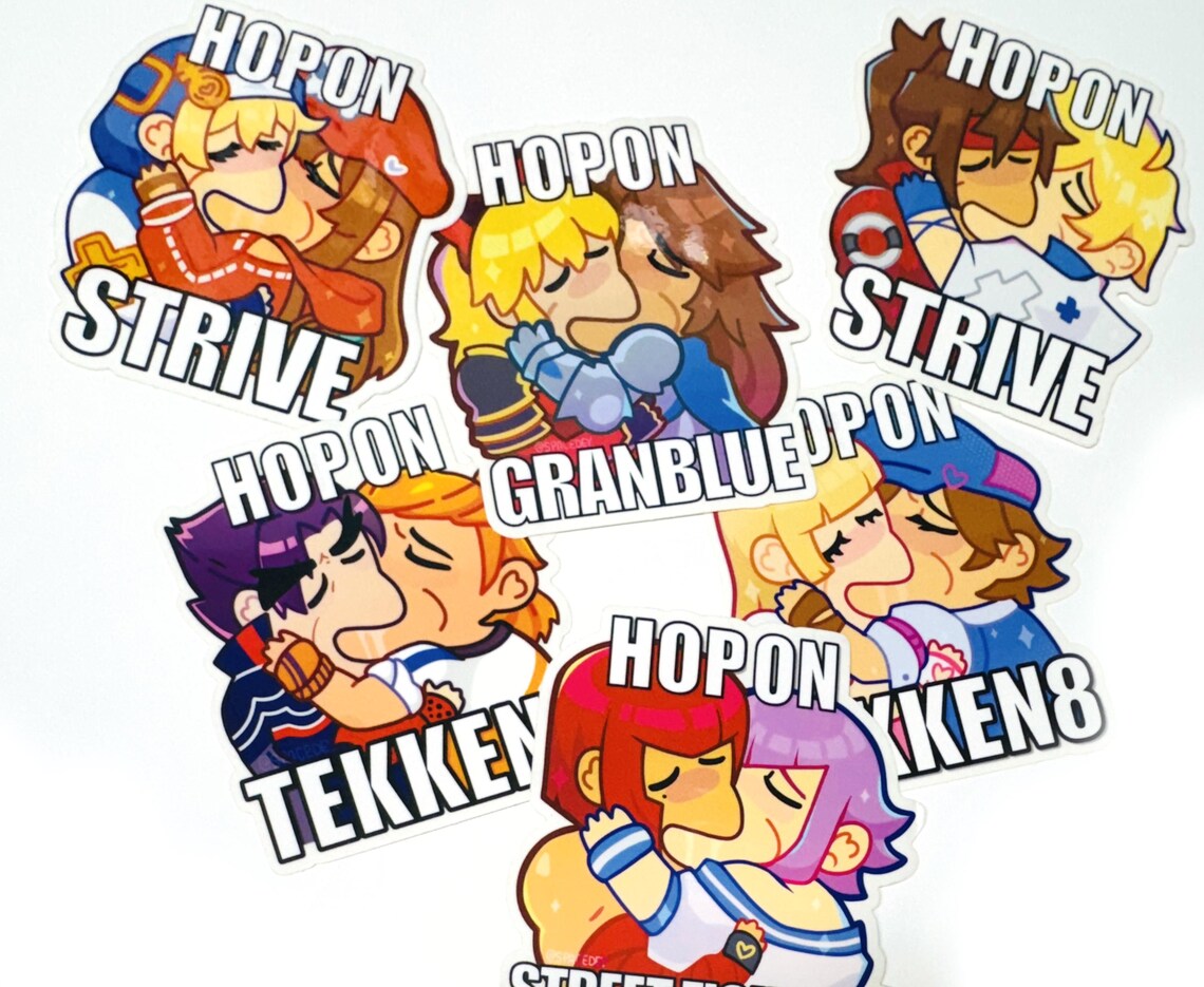 HOP ON Meme | Clear Sticker | Tekken Strive Street Fighter 6 - Etsy