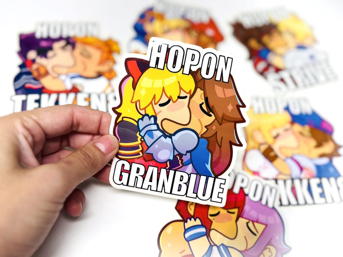 HOP ON Meme | Clear Sticker | Tekken Strive Street Fighter 6 - Etsy