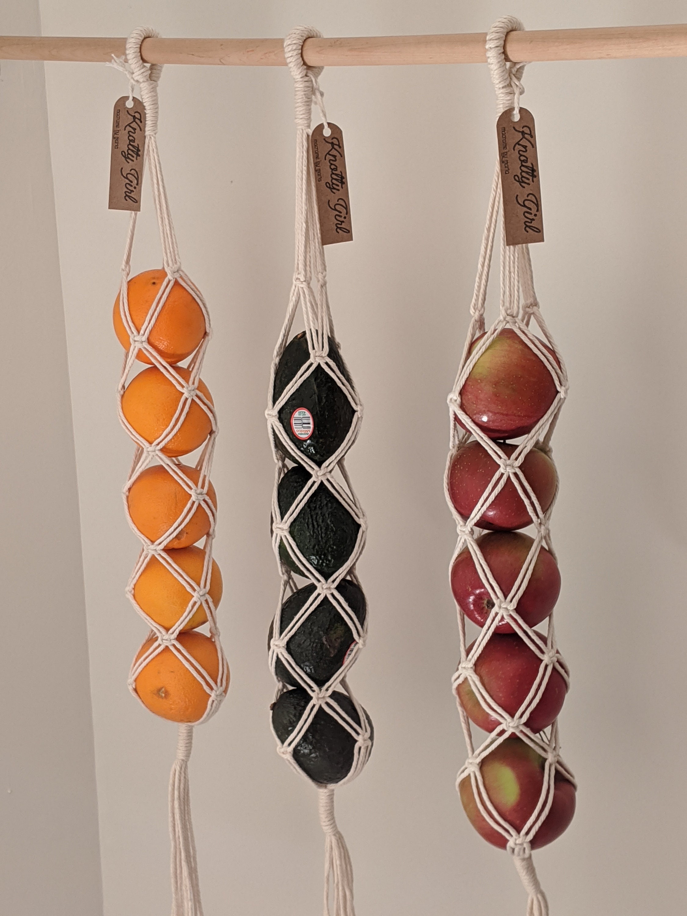 Macrame Hanging Produce Storage/Produce Bags/Kitchen | Etsy