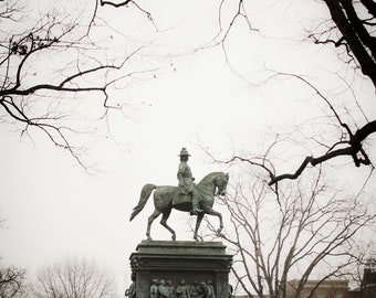 Logan Circle Statue on Ready-to-hang Canvas or Framed Photo Print ...