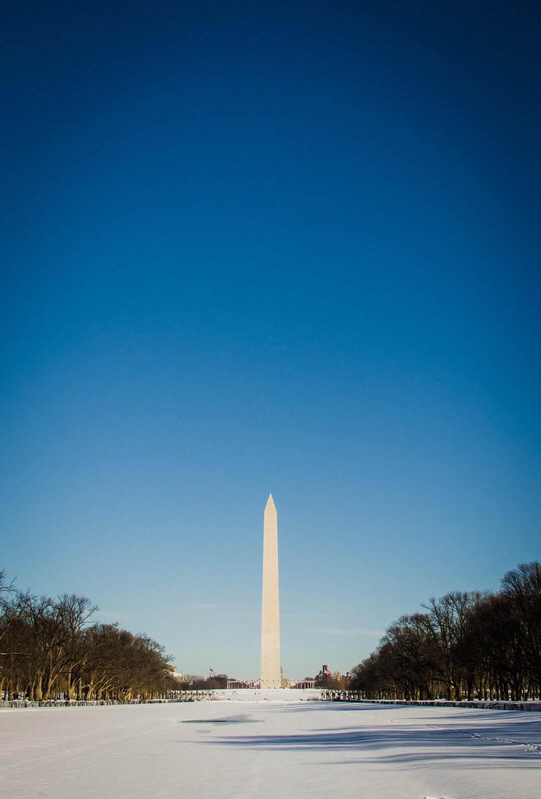 Washington Monument in Snow on Ready-to-hang Canvas or Framed Photo ...