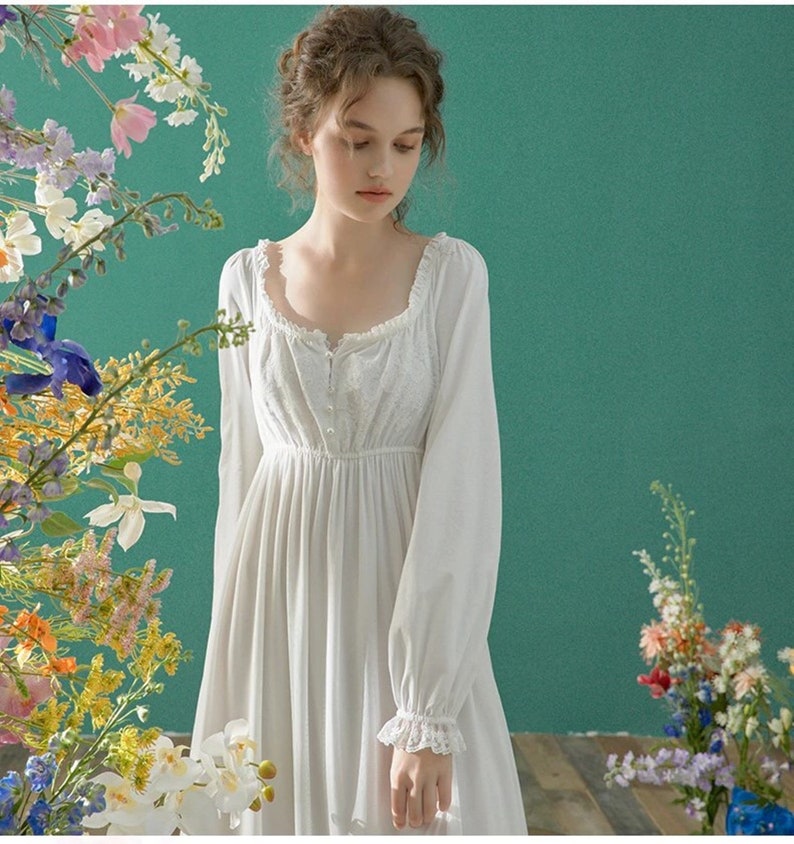Vintage Nightie Edwardian Nightgown White Nightgown Sexy Etsy