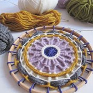 Round Weaving Loom, Weaving Frame, Woven Tapestry, Loom Stand, Wooven ...