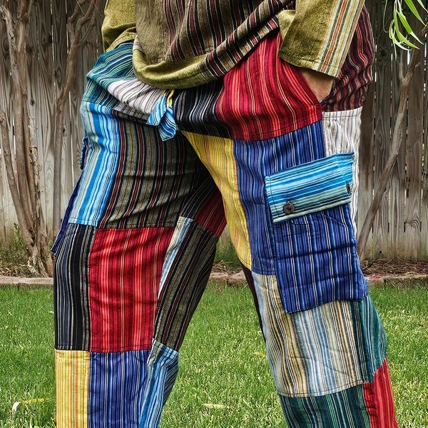 Patchwork Pants - Etsy