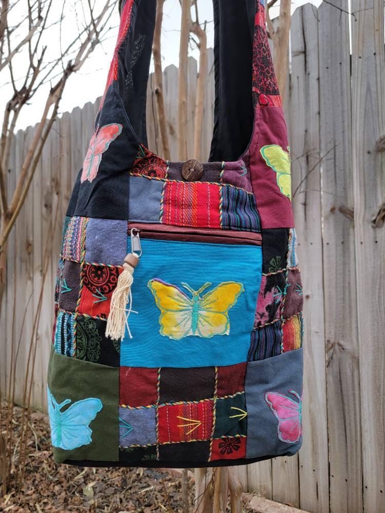 Handmade Patchwork Crossbody Bag: Colorful Boho Festival Style - Etsy