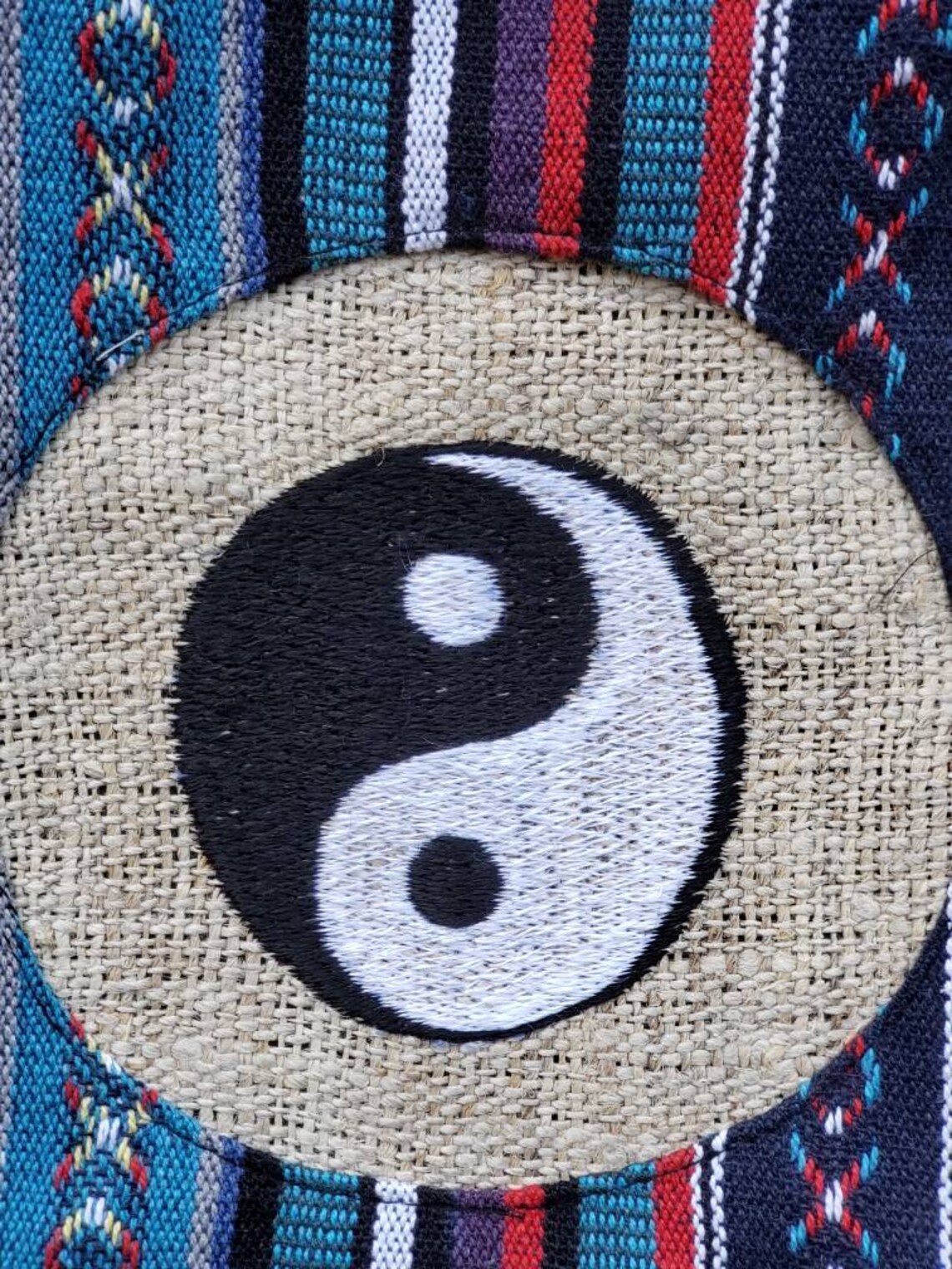 Namaste Blue with Yingyang embroidery Fashionable Unisex | Etsy