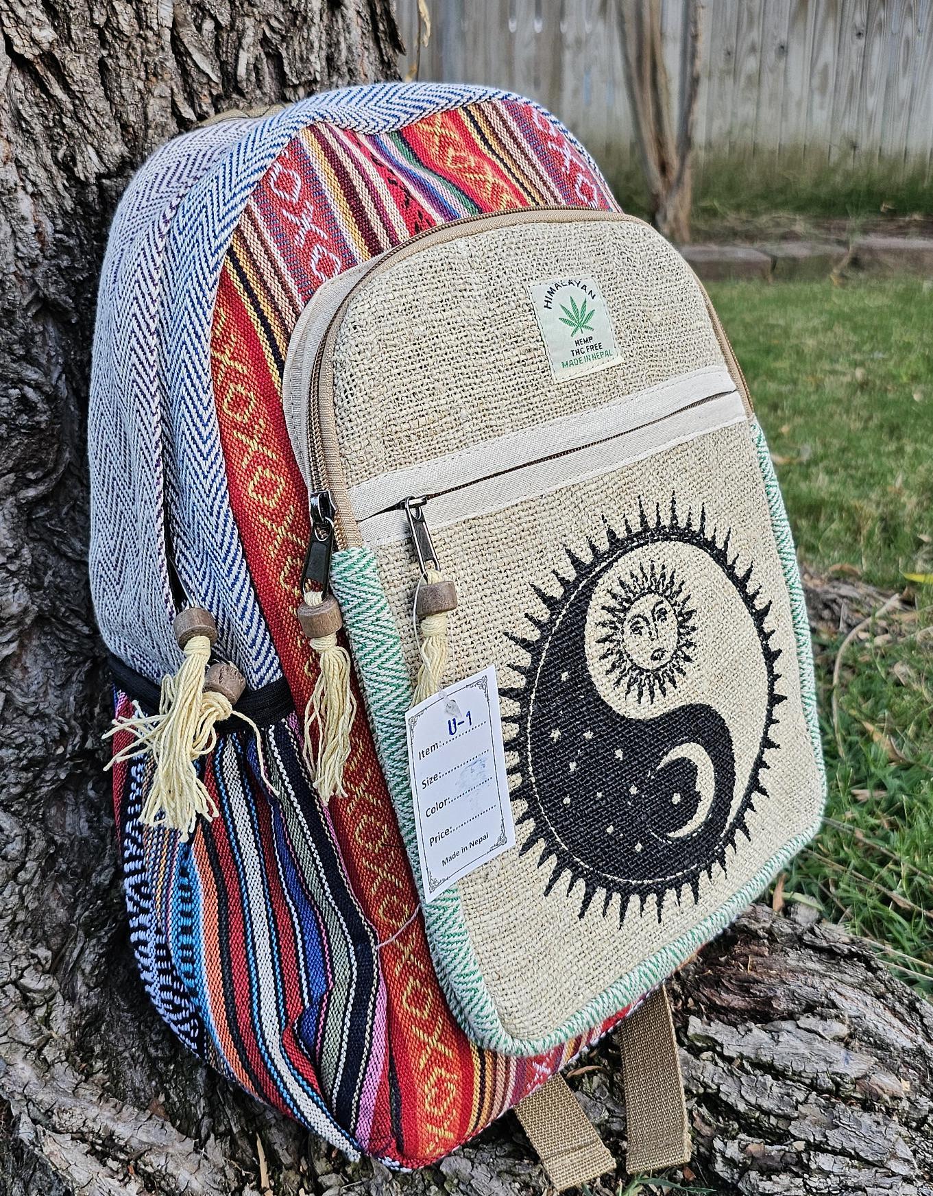 Himalayan Hemp Backpack: Nepali Boho Hippie Style - Etsy