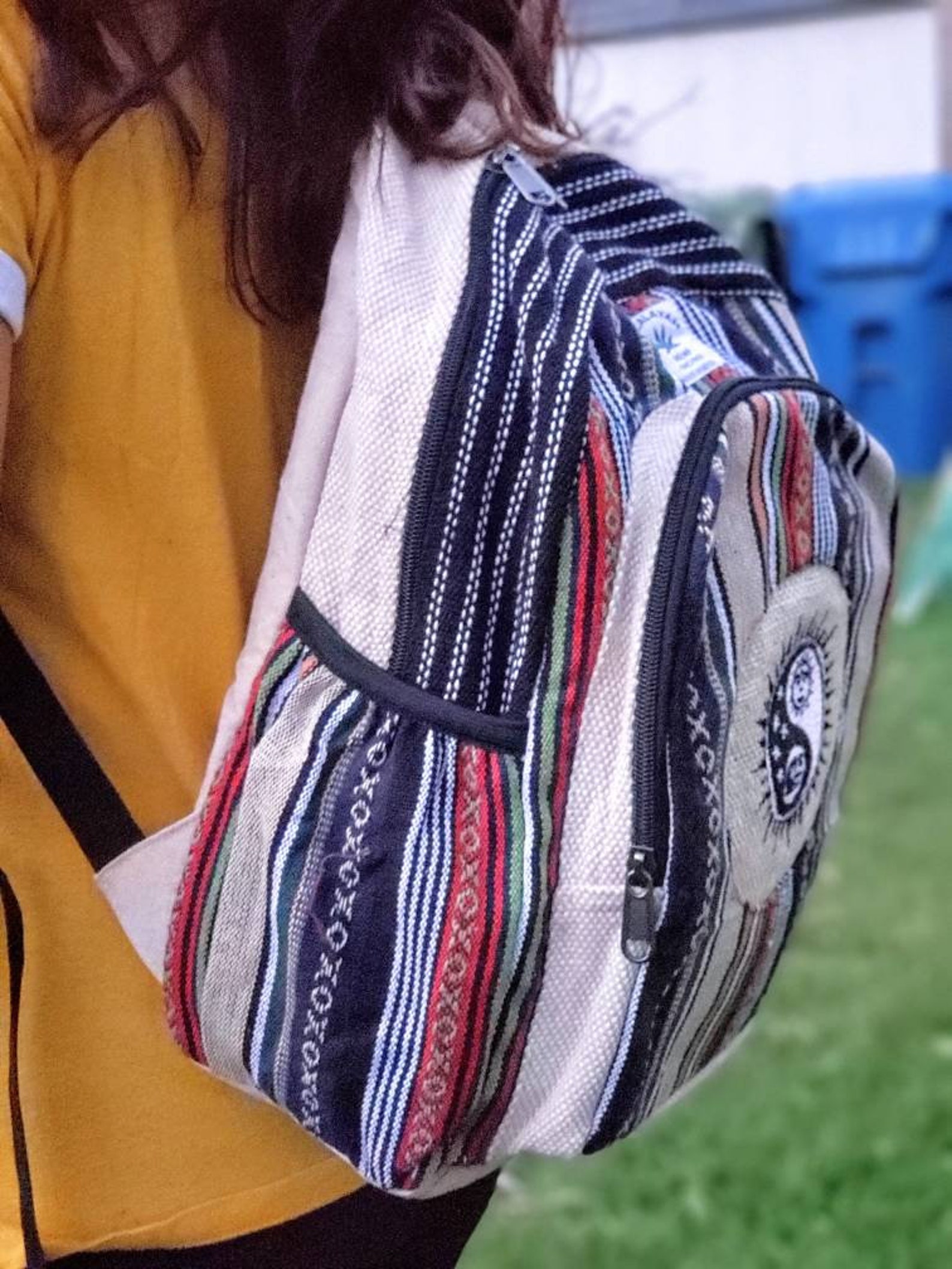 Namaste Blue With Yingyang Embroidery Fashionable Unisex | Etsy