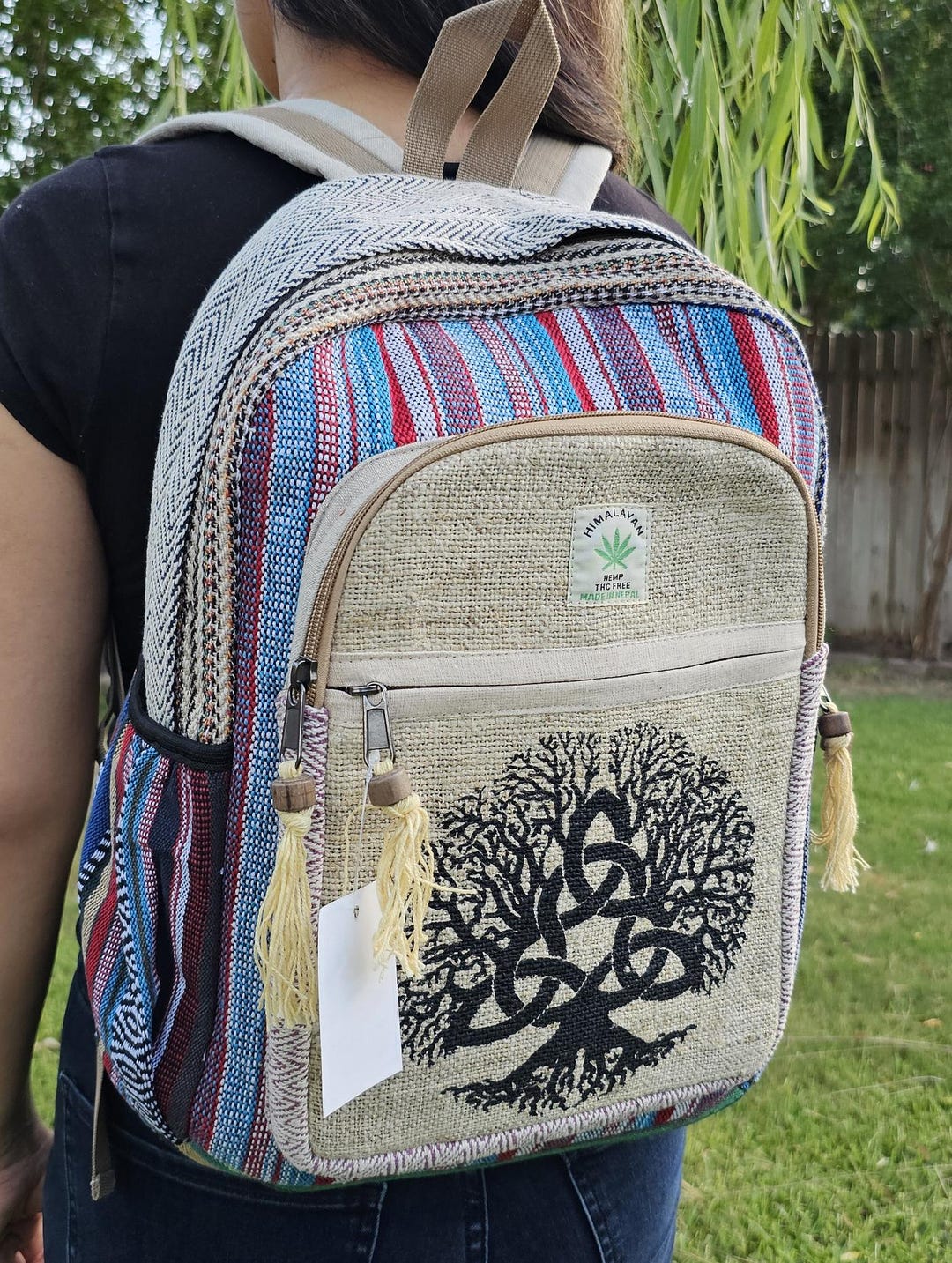 Namaste Organic Natural Himalayan Hemp With Prints Large Nepalese Boho ...