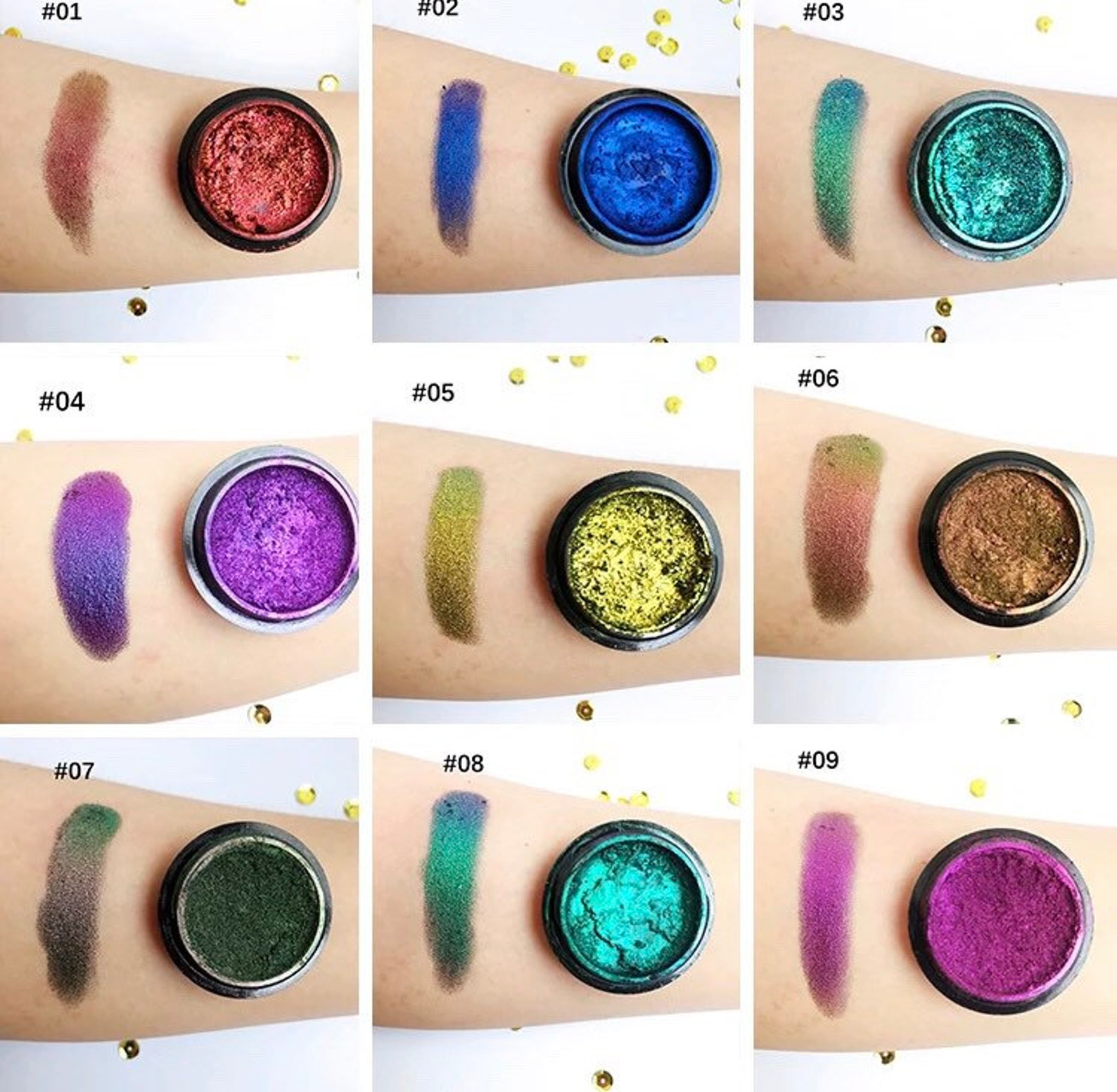 Duo Chrome Eyeshadowmulti Chrome Shifting Eyeshadow Shade - Etsy