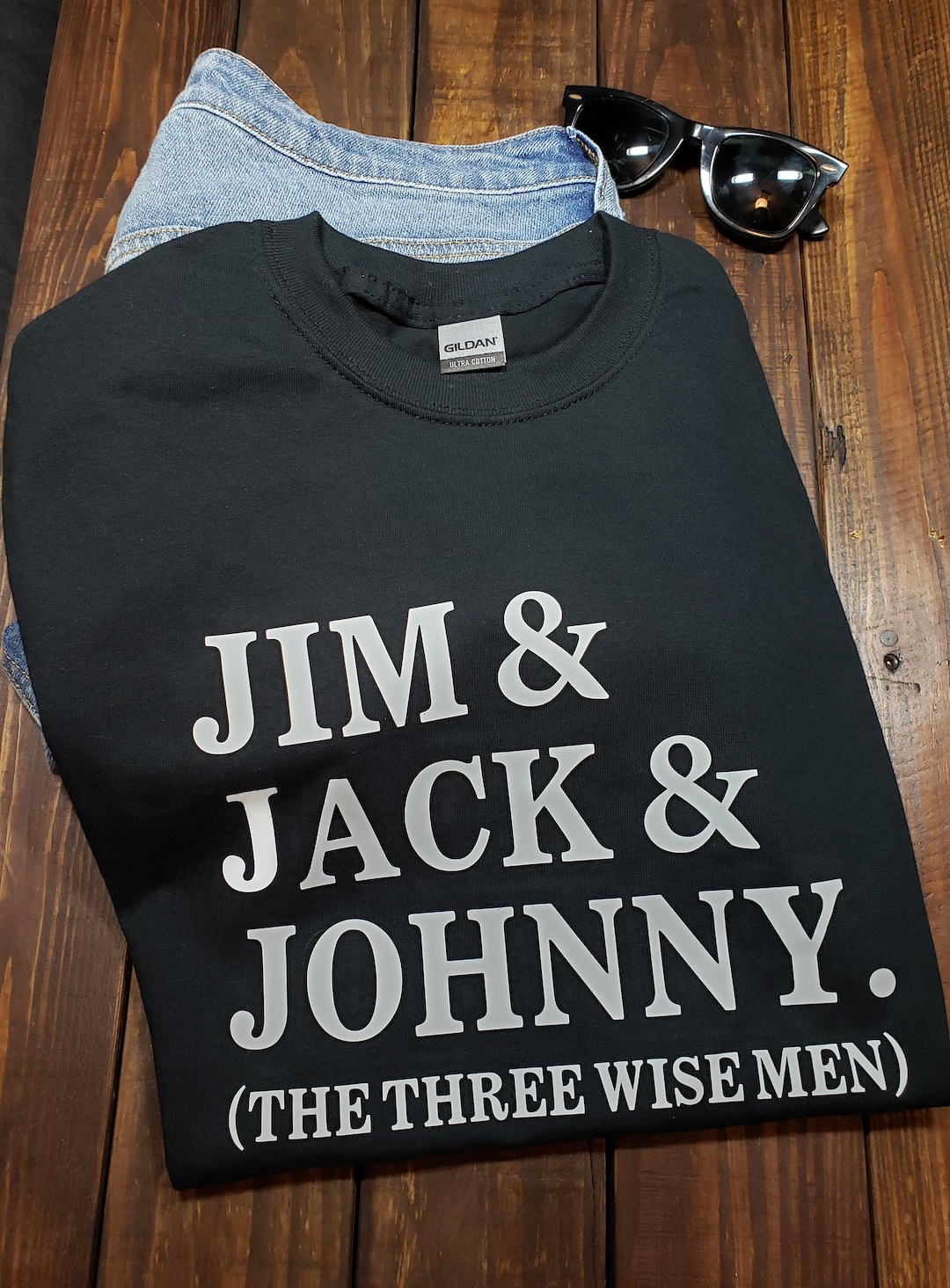 Funny Whiskey T-Shirt: Jim Jack & Johnny - Three Wise Men - Etsy.de
