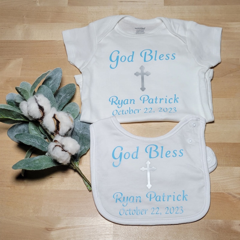 Christening Bib - Etsy