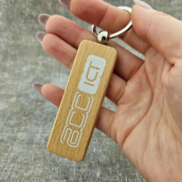 Wooden Key Ring - Etsy