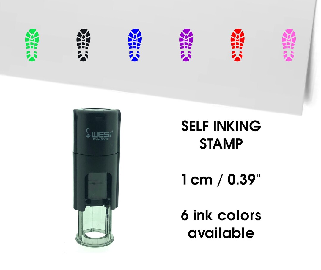 Footprint / Shoeprint Mini Stamp Loyalty Card Stamp - Etsy