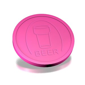 Embossed Plastic Drink Tokens for Beer - Food & Beverage Tokens - Drink ...