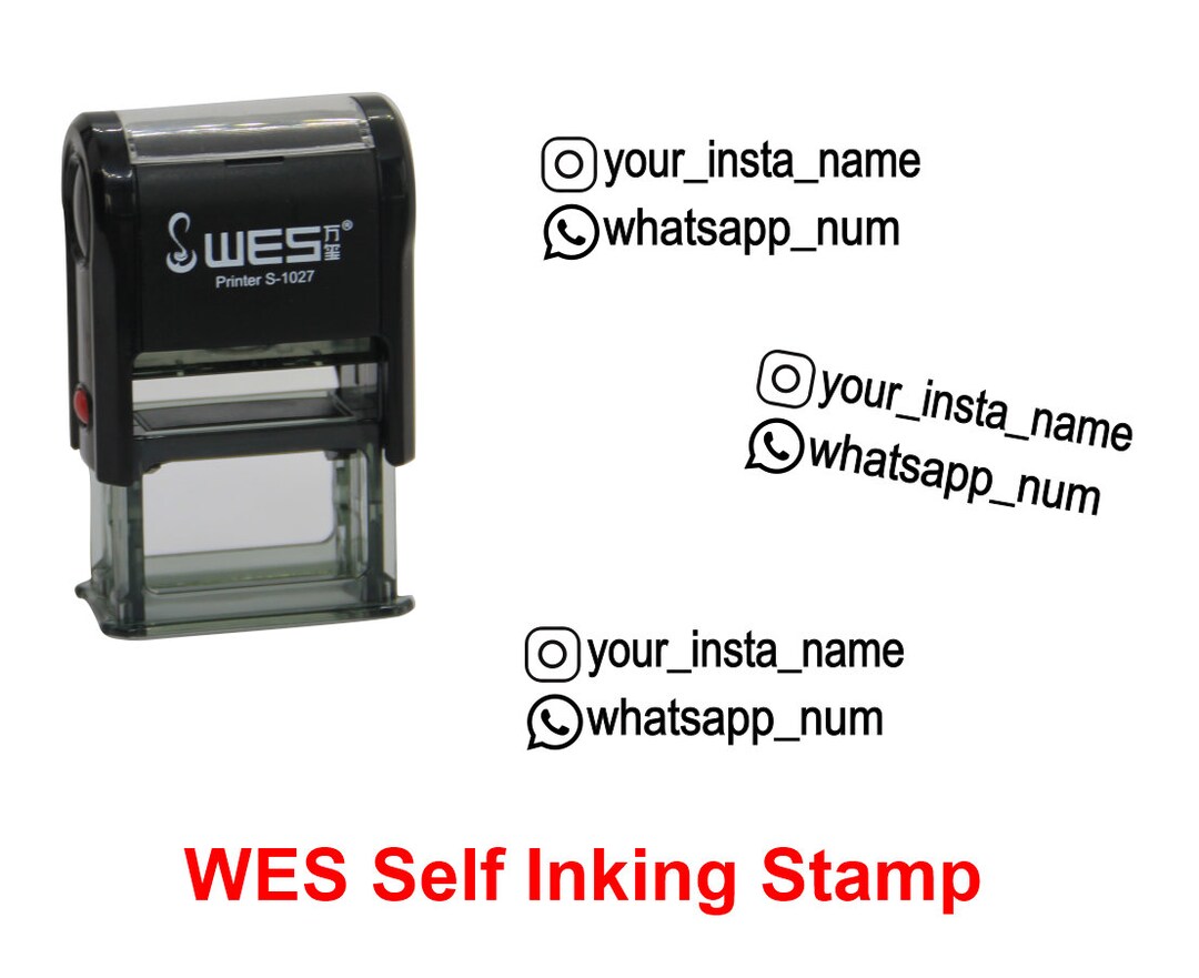 Custom Self Inking Instagram & Whatsapp Stamp - Etsy