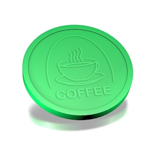 Plastic Embossed Coffee Beverage Tokens or Drink Tokens per 250 Pieces ...