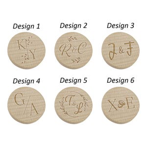 Engraved Wedding Tokens - Wooden Drink Tokens for Weddings and Parties ...