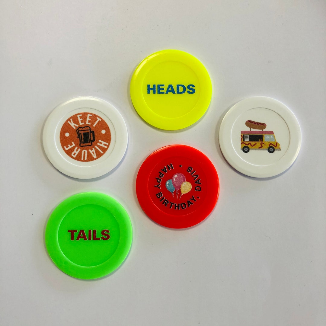Custom Plastic Tokens Printed With Your Full Color Design - Add Your ...
