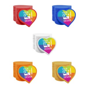 Hearts Tokens With Your Design in 5 Colors | Drink Tokens | Keepsake ...