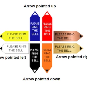 Please Ring the Bell Arrow Sign - Doorbell Sign - Ring Bell Sign - Etsy