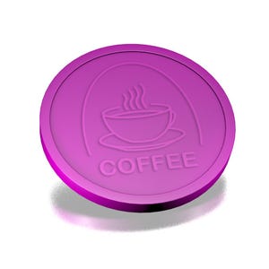 Plastic Embossed Coffee Beverage Tokens or Drink Tokens per 250 Pieces ...